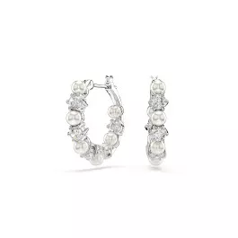 Swarovski® 'Matrix Pearl' Women's Base Metal Drop Earrings - Silver ...